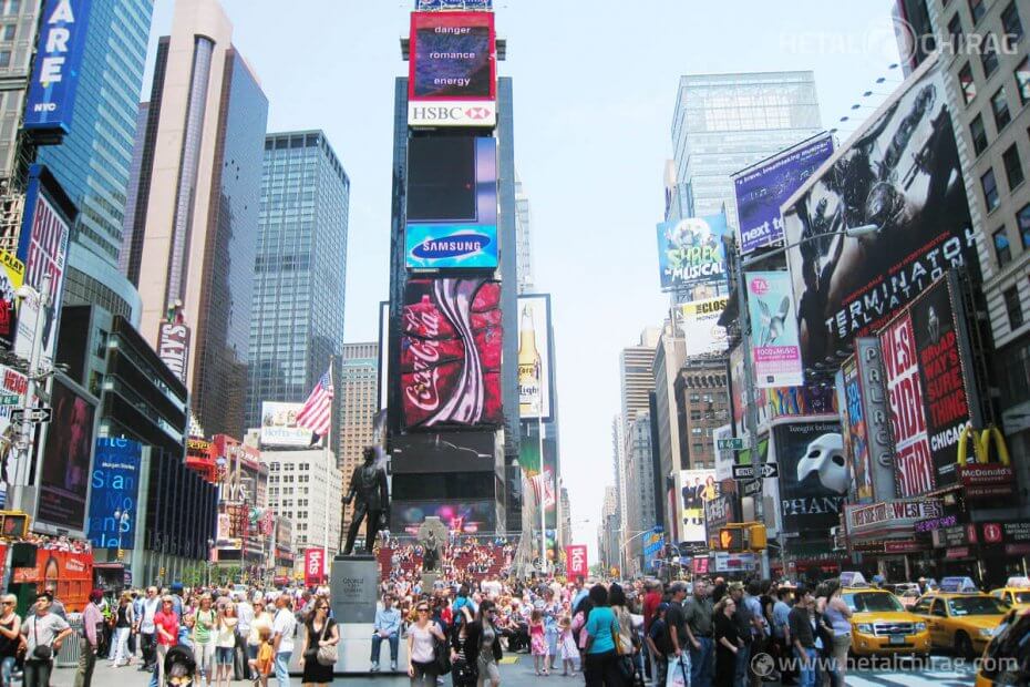 Experience the energy of the Iconic Time Square - Hetal Chirag